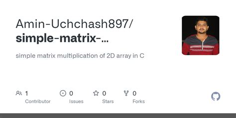 GitHub Amin Uchchash Simple Matrix Multiplication Of D Array In C Simple Matrix