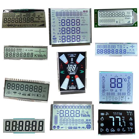 7 Segment Monochrome Tn Htn FSTN Black Va LCD Display With Low Power Comsuption LCD Panel And