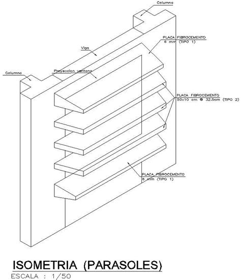 Isometric View Of Parasols In Detail Autocad Drawing Dwg File Cad