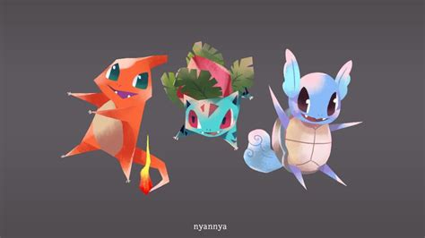 Ivysaur Charmeleon And Wartortle Pokemon Drawn By Nyannnya Danbooru