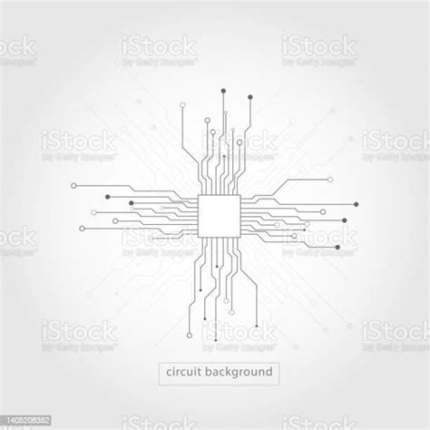 원 엔지니어링 기술 개념 벡터 배경과 백 및 화이트 회로 전자 또는 전기 라인 개념에 대한 스톡 벡터 아트 및 기타 이미지