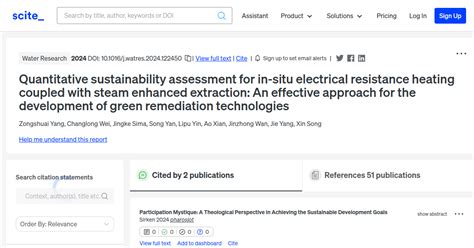 Quantitative Sustainability Assessment For In Situ Electrical Resistance Heating Coupled With