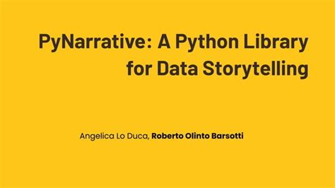 pynarrative a python library for data storytelling pdf
