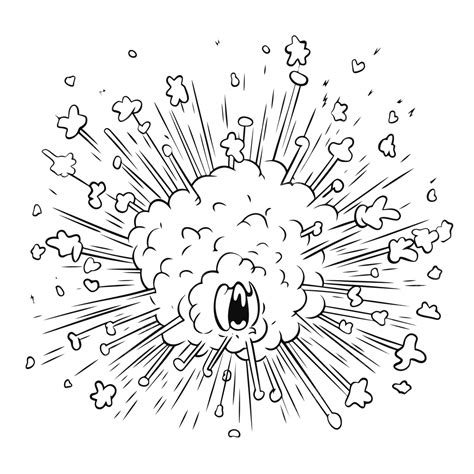 Explosion Animation Drawing