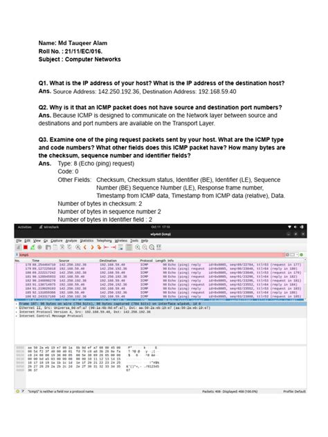 icmp lab 2 pdf transmission control protocol internet protocols
