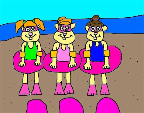 The Chipettes At The Beach By Mjegameandcomicfan89 On Deviantart