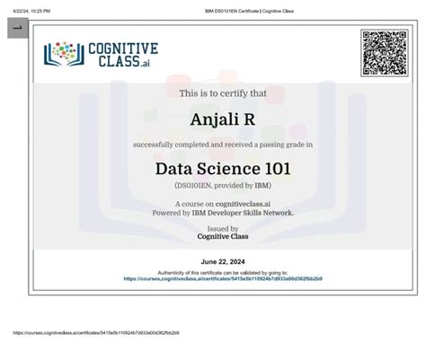 Anjali R On Linkedin Datascience Ibm Certified