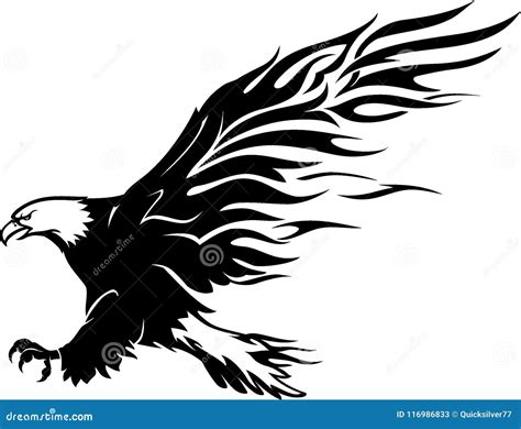 Fiery Eagle Cartoon Vector 19666367