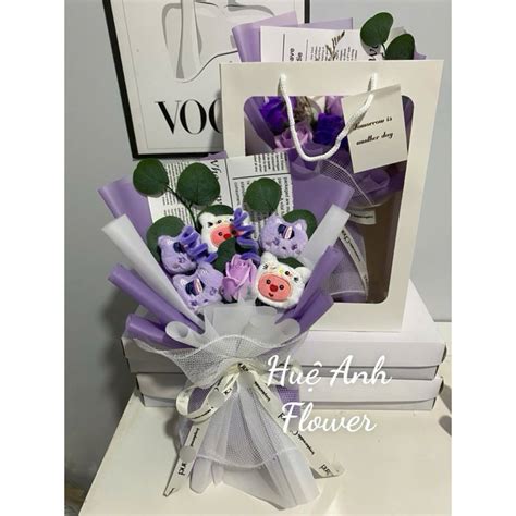 Loppy Mix Melory Purple Bear Set Bag Box Card Light In