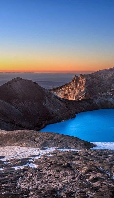 Mount Ruapehus Crater Lake In New Zealand Lake Inside A Crater