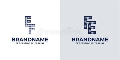 Letters Ef And Fe Dot Monogram Logo Suitable For Business With Ef Or