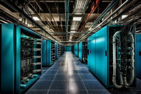 premium photo server room with redundant cooling systems such as air