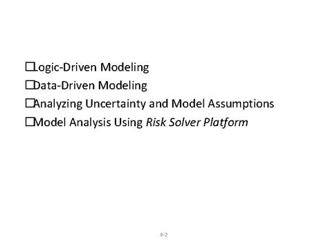 Predictive Modeling And Analysis 8 1 Logicdriven Modeling
