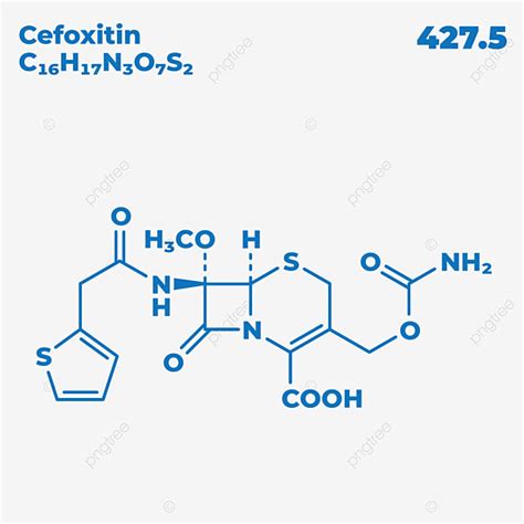 La Estructura Molecular De La Cefoxitina Png Cefoxitina Estructura De Cefoxitina Molécula De