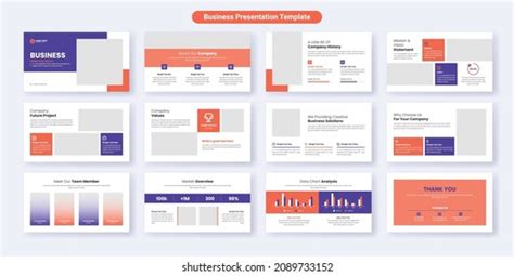 간단한 프레젠테이션 템플릿 회사 소책자는 전단지와 스톡 벡터로열티 프리 2192931989 Shutterstock