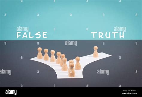 Crowd Of People Follow The Path To The False Information One Thinks