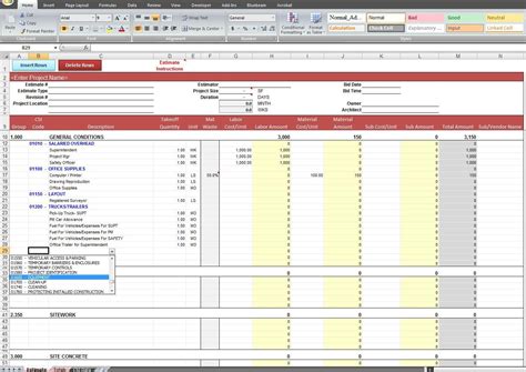 Excel Construction Jobs Durun Ugrasgrup And Construction Job Costing Spreadsheet — Db