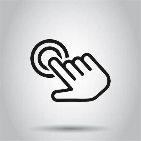 Premium Vector Click Mouse Icon In Flat Style Pointer Vector Illustration On Isolated