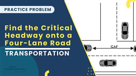 Civil Pe Exam Transportation Find The Critical Headway Onto A Four