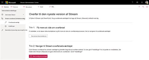 Vejledning Til Overførsel Af Data Fra Stream Klassisk Til Stream I