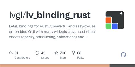 Github Lvgl Lv Binding Rust Lvgl Bindings For Rust A Powerful And Easy To Use Embedded Gui