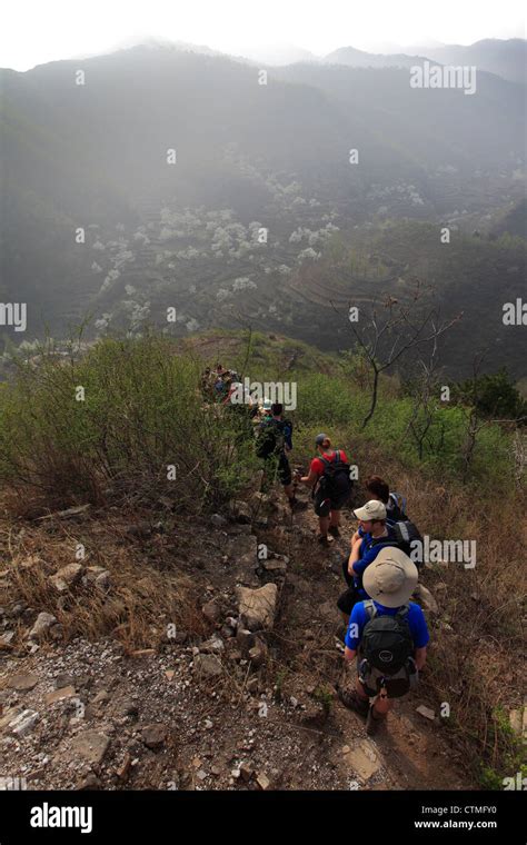View Of The Great Wall Of China Near Yellow Cliff Pass Village Huangya