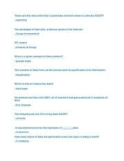 Data Analysis Midterm Quizzes Exam Docx These Are The Data Skills That A Good Data Scientist