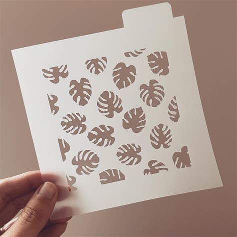 Monstera Stencil Leaves Stencil Monstera Stencil Leaves Reusable