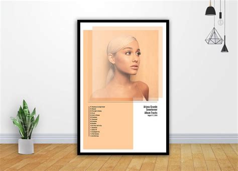 Ariana Grande Sweetener Album Tracks Art Poster Canvas Print