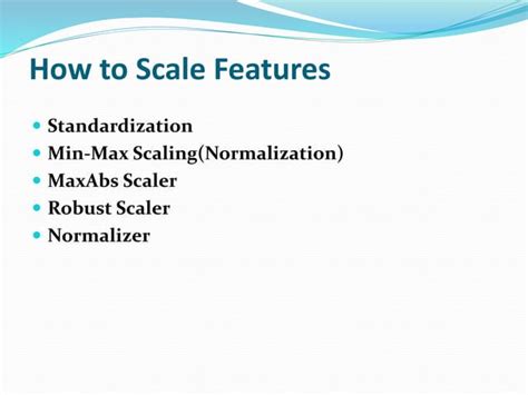 Feature Scaling And Normalization Feature Scaling And Normalization Pptx