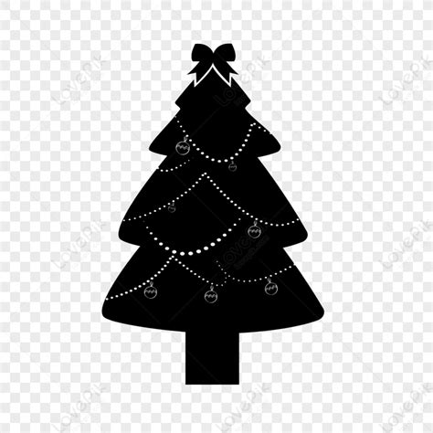 활과 크리스마스 트리 실루엣펜던트리본 Png 일러스트 무료 다운로드 Lovepik