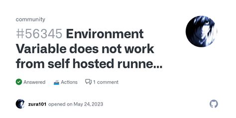 Environment Variable Does Not Work From Self Hosted Runner Arc