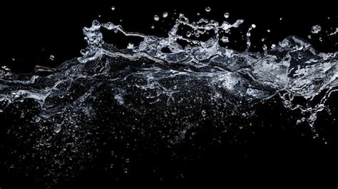 Dramatic Water Splash On Dark Background Premium Ai Generated Image