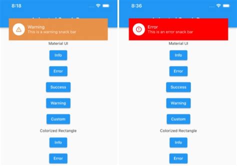 A Flutter Package To Show Beautiful Animated Snackbars Directly Using