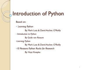 PPT Introduction Of Python PowerPoint Presentation Free Download ID
