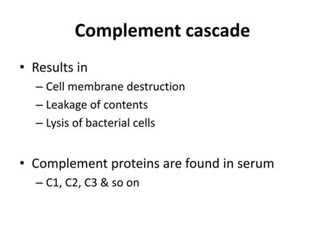 Complement Cascade Pptx