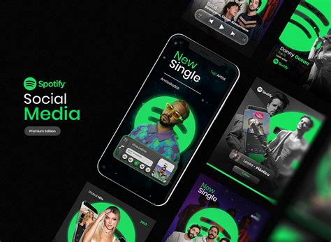 Social Media Spotify Behance