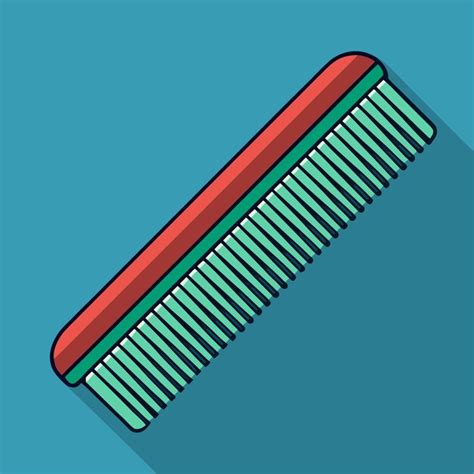 Classic Comb Vector Detailed And Functional Design For Haircare