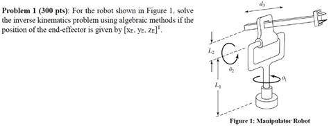 Problem 1 300 Pts For The Robot Shown In Figure 1 Solve The Inverse