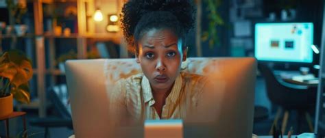 Female Developer Uncertain Of The Source Of A Bug Looking At Camera