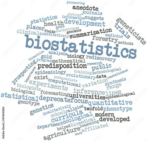 Word Cloud For Biostatistics Stock Illustration Adobe Stock