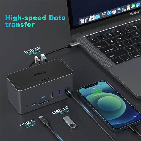 mokin 18 in 1 usb c docking station dual monitor