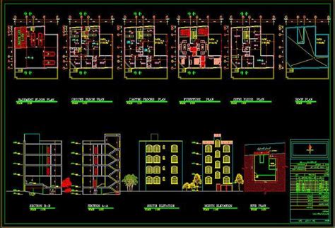 Architectural And Structural Drawings For 4 Story Building