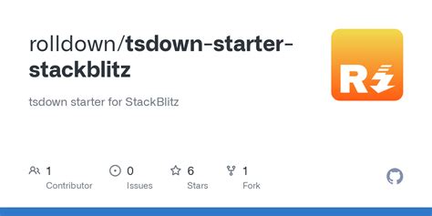 GitHub - rolldown/tsdown-starter-stackblitz: tsdown starter for StackBlitz