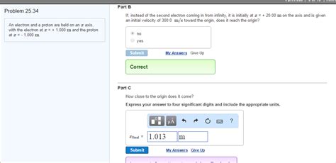 Solved An Electron And A Proton Are Held On An X Axis With