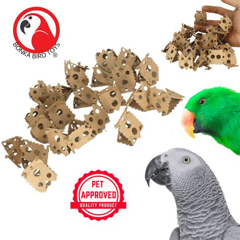 Bonka Bird Toys 1222 24pk Foraging Card Crumbles Foot Talon Diy Parrot