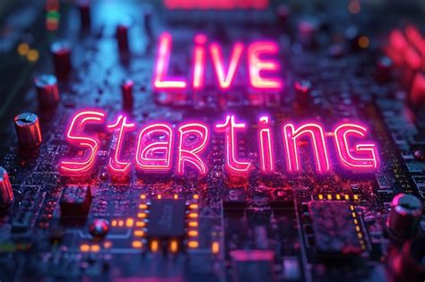 Premium Ai Image Live Stream Starting Text With Scrolling Effect