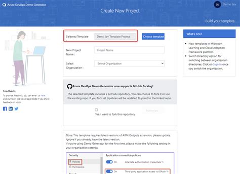 use azure devops demo generator to create a new project in azure devops