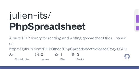Github Julien Itsphpspreadsheet A Pure Php Library For Reading And