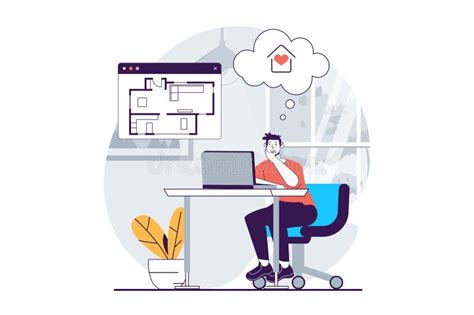 Architect Creating Blueprints In Colorful Ui Ux Style With Generative